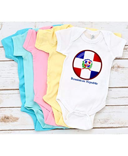 Dominican Republic Cute Flag Design Gift Baby Bodysuit Newborn Infant Onesie