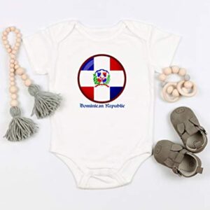 Dominican Republic Cute Flag Design Gift Baby Bodysuit Newborn Infant Onesie