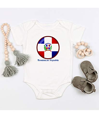 Dominican Republic Cute Flag Design Gift Baby Bodysuit Newborn Infant Onesie