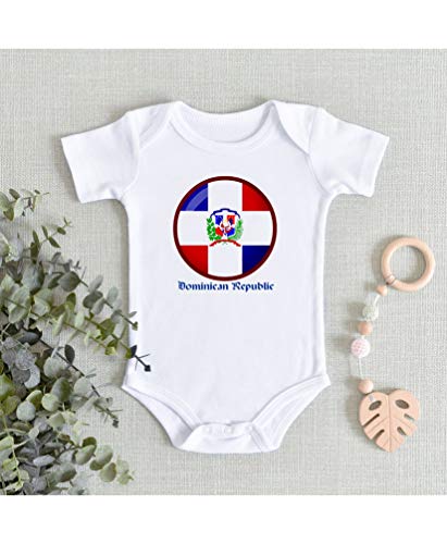 Dominican Republic Cute Flag Design Gift Baby Bodysuit Newborn Infant Onesie