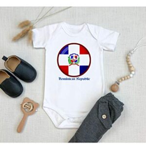 Dominican Republic Cute Flag Design Gift Baby Bodysuit Newborn Infant Onesie