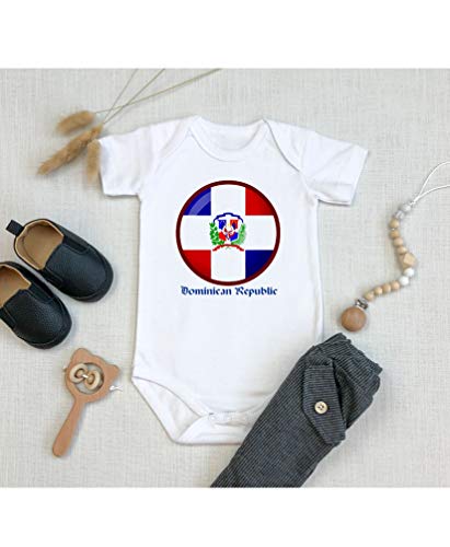 Dominican Republic Cute Flag Design Gift Baby Bodysuit Newborn Infant Onesie