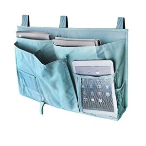 moyag bedside storage organizer, haopyou bedside caddy hanging storage bag for bunk and hospital beds, dorm rooms bed rails,baby bed,baby cart,car backrest with 8 pockets(green)