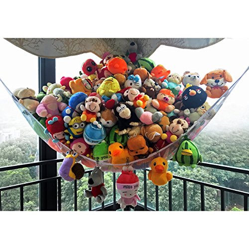 Titao Toy Hammock For Stuffed Animals And Toy Organizer Storage Net Is Durable, Easy To Install, Large, 2 Piece