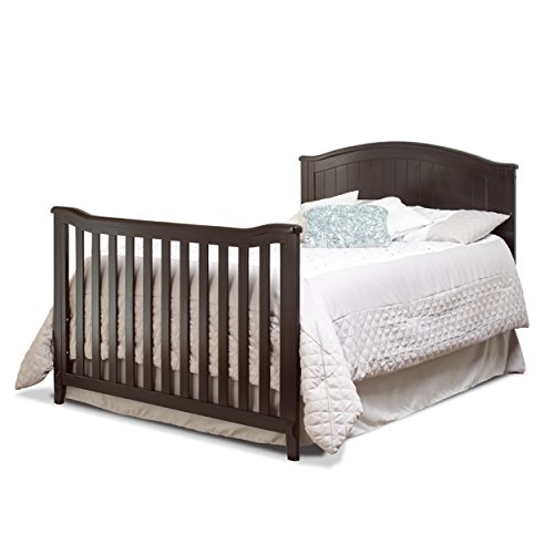 Sorelle Furniture Fairview Crib, Classic 4-in-1 Convertible Crib, Made of Wood, Non-Toxic Finish, Wooden Baby Bed, Toddler Bed, Child’s Daybed and Full-Size Bed, Nursery Furniture - Espresso