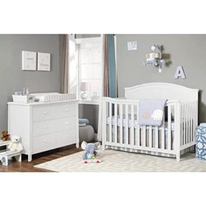 Sorelle Furniture Fairview Crib, Classic 4-in-1 Convertible Crib, Made of Wood, Non-Toxic Finish, Wooden Baby Bed, Toddler Bed, Child’s Daybed and Full-Size Bed, Nursery Furniture -White