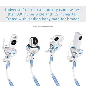 FlexxiCam | Universal Baby Monitor Holder with Strap | Flexible Baby Camera Mount Shelf | No Drilling | A Safer Monitor Stand for Your Baby