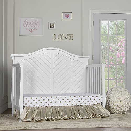 Dream On Me Kaylin 5-in-1 Convertible Crib in White, Greenguard Gold Certified 56x31x47 Inch (Pack of 1)