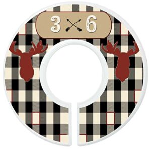 Mumsy Goose Baby Nursery Closet Dividers, Closet Organizers, Baby Boy Woodland Clothes Sizers