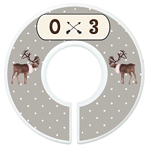 Mumsy Goose Baby Nursery Closet Dividers, Closet Organizers, Baby Boy Woodland Clothes Sizers