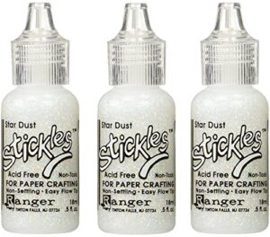 ranger 1/2-ounce stickles glitter glue, stardust (3 pack)