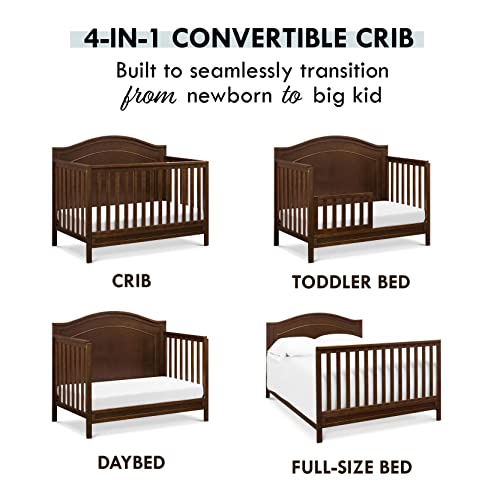 DaVinci Charlie 4-in-1 Convertible Crib in Espresso, Greenguard Gold Certified