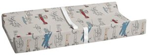 glenna jean fly-by diaper changing pad, grey cover-airplane print