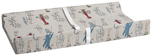 Glenna Jean Fly-by Diaper Changing Pad, Grey Cover-Airplane Print