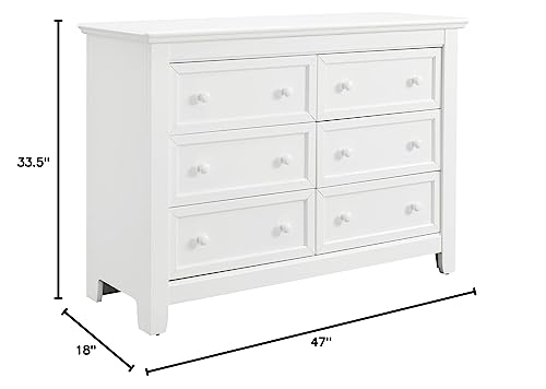 Baby Relax Tia 6-Drawer Dresser, White