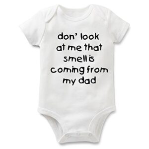 rocksir funny slogan super soft cotton comfy baby short sleeve bodysuit (dad1, 3m)