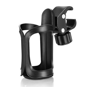 accmor stroller cup holder, bike cup holder, 360 degree rotatable cup holder for stroller, bike, wheelchair, walker, scooter, universal cup holder for uppababy strollers