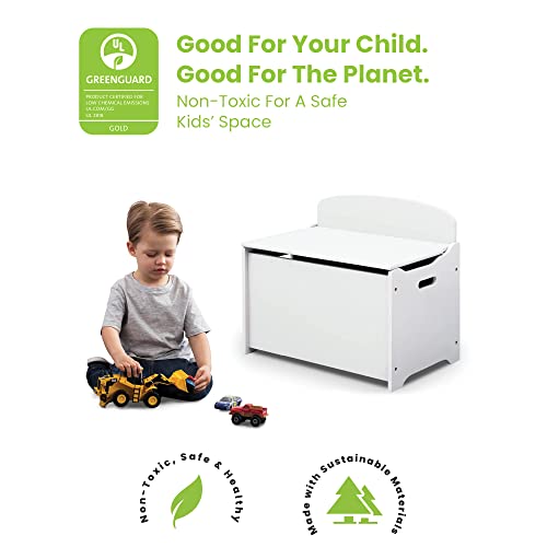 Delta Children MySize Deluxe Toy Box - Greenguard Gold Certified, Bianca White