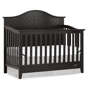 dream on me ella 5-in-1 full size convertible crib in dark brown, greenguard gold certified