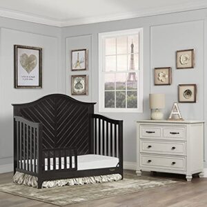 Dream On Me Ella 5-in-1 Full Size Convertible Crib in Dark Brown, Greenguard Gold Certified