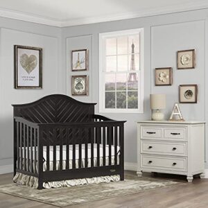 Dream On Me Ella 5-in-1 Full Size Convertible Crib in Dark Brown, Greenguard Gold Certified