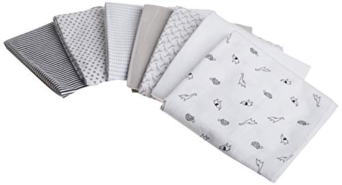 Simple Joys by Carter's Baby 7-pack Flannel Receiving Blankets, grey/white/black, One Size