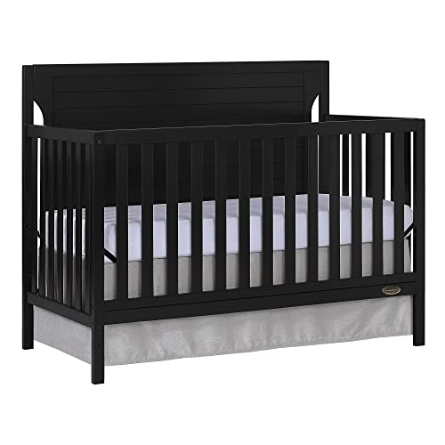 Dream On Me Cape Cod 5-in-1 Convertible Crib, Black , 50x30x44 Inch (Pack of 1)