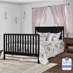 Dream On Me Cape Cod 5-in-1 Convertible Crib, Black , 50x30x44 Inch (Pack of 1)