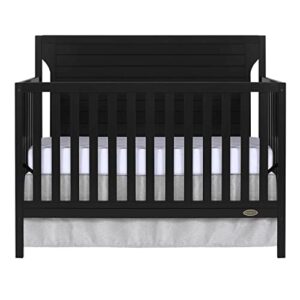 Dream On Me Cape Cod 5-in-1 Convertible Crib, Black , 50x30x44 Inch (Pack of 1)