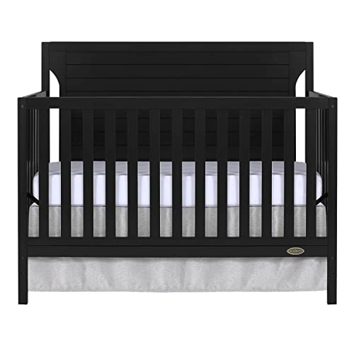 Dream On Me Cape Cod 5-in-1 Convertible Crib, Black , 50x30x44 Inch (Pack of 1)