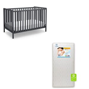 delta children fancy 4-in-1 & mattress, dark chocolate with twinkle stars crib & toddler mattress