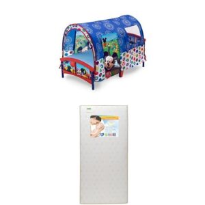 delta children toddler tent bed, disney mickey mouse with twinkle stars crib & toddler mattress