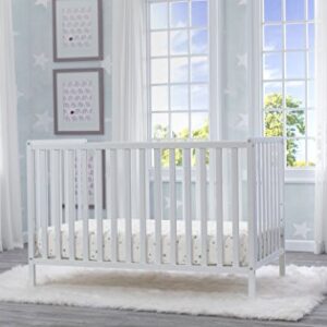 Delta Children Fancy 4-in-1 Crib, Dark Chocolate with Twinkle Stars Crib & Toddler Mattress