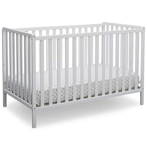 Delta Children Fancy 4-in-1 Crib, Dark Chocolate with Twinkle Stars Crib & Toddler Mattress