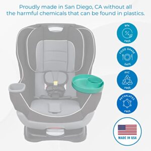 My Travel Tray - Made in USA - A Cup Holder Travel Tray for Car Seats, Enjoyed by Toddlers, Kids and Adults! (Teal)