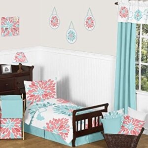 Baby Children Kids Clothes Laundry Hamper for Turquoise and Coral Emma Bedding Set