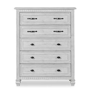 evolur madison tall chest, antique grey mist