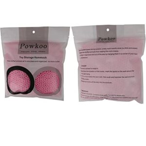 Powkoo Toy Hammock Stuffed Animals Storage Hammock Stuffie Squishmallows Party Hammock Toy Organizers Collection | Size:72" x 48" x 48" (Pink)