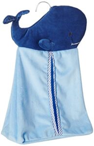 levtex baby blue whale diaper stacker