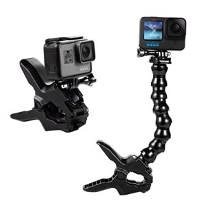 suptig jaws flex clamp mount gooseneck mount for gopro hero 11 hero 10 hero 9 hero 8 hero 7 hero 6 hero 5 hero 4 session hero 3+ hero 3 arlo arlo pro action cameras