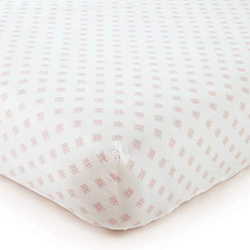 Levtex Baby Willow Gold Dot Pink 5 Piece Toddler Bedding Set,Kids Bedding - Reversible Quilt, Fitted Sheet, Flat Sheet, Pillowcase, Decorative Pillow