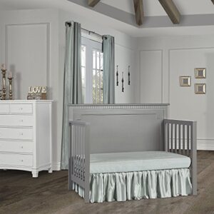 Dream On Me Morgan 5-in-1 Convertible Crib in Storm Grey, Greenguard Gold Certified 55x30x44.5 Inch (Pack of 1)