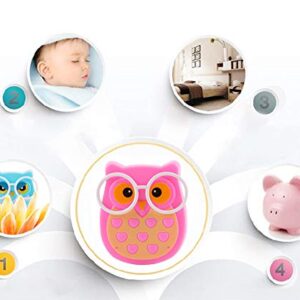 FuWinet 2 PCS Owl LED Plug in Night Light for Kids- Wall Lamp Take Good Care Children Sleep Light Sensor Auto Controlled Nightlights for Baby Nursing (Blue+Pink)