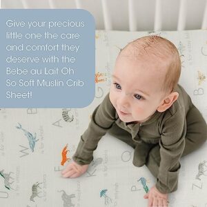 Bebe au Lait Oh-So-Soft Muslin Crib Sheet, Soft Muslin Design, Stylish Pattern - Saguaro Cactus