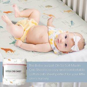 Bebe au Lait Oh-So-Soft Muslin Crib Sheet, Soft Muslin Design, Stylish Pattern - Saguaro Cactus