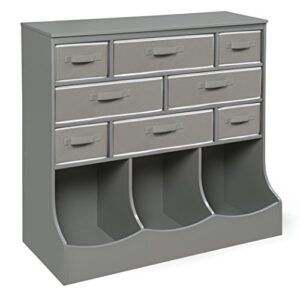 storage station 8 cubby 3 bin organizing unit with reversible baskets