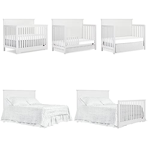 Dream On Me Morgan 5 in 1 Convertible Crib in White