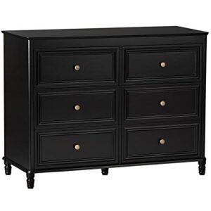 little seeds piper 6 drawer dresser, black