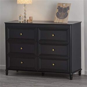 Little Seeds Piper 6 Drawer Dresser, Black