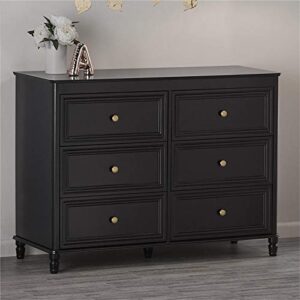 Little Seeds Piper 6 Drawer Dresser, Black